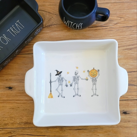 Rae Dunn | Kitchen | New Rae Dunn Dancing Skeleton Casserole Dish ...